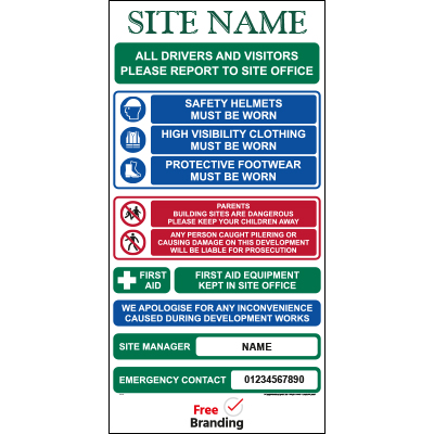 Safety starts here sign | Construction Signs | Glendining Signs