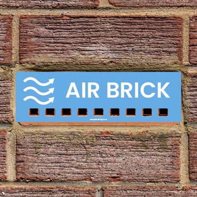 Air Brick Marker Sticker | Service Marker Signs | Glendining